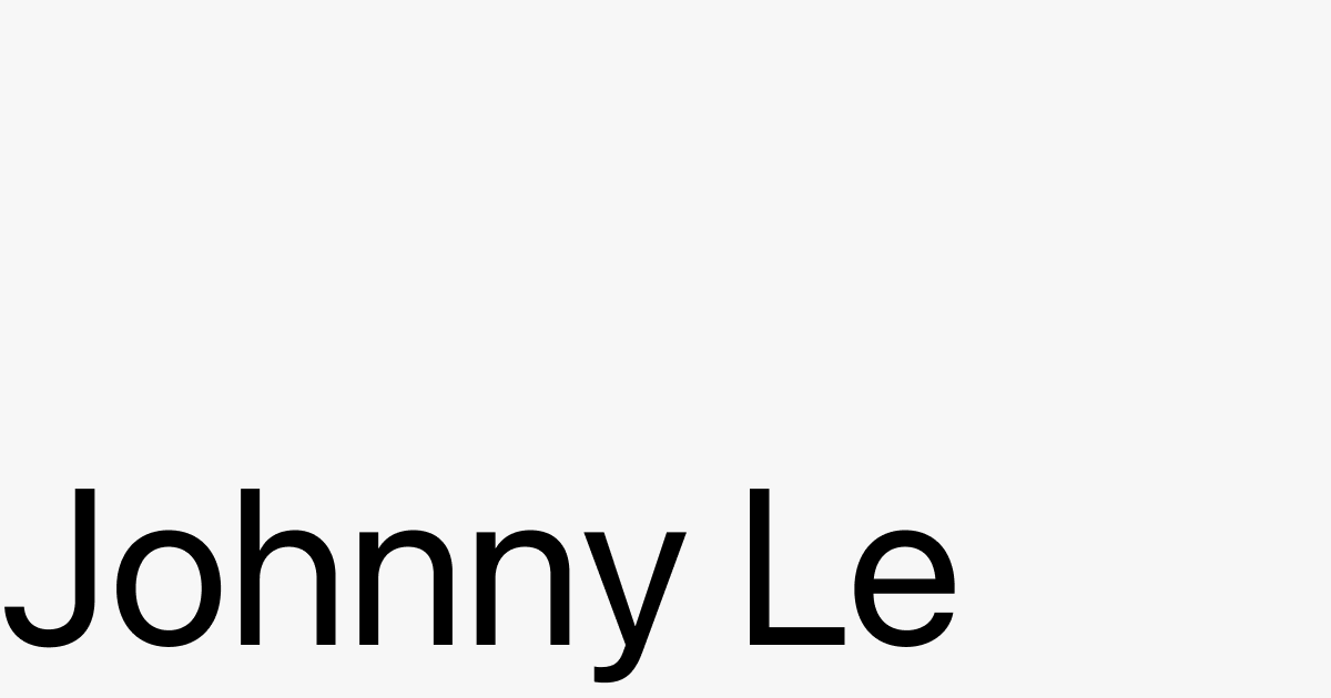 Johnny Le